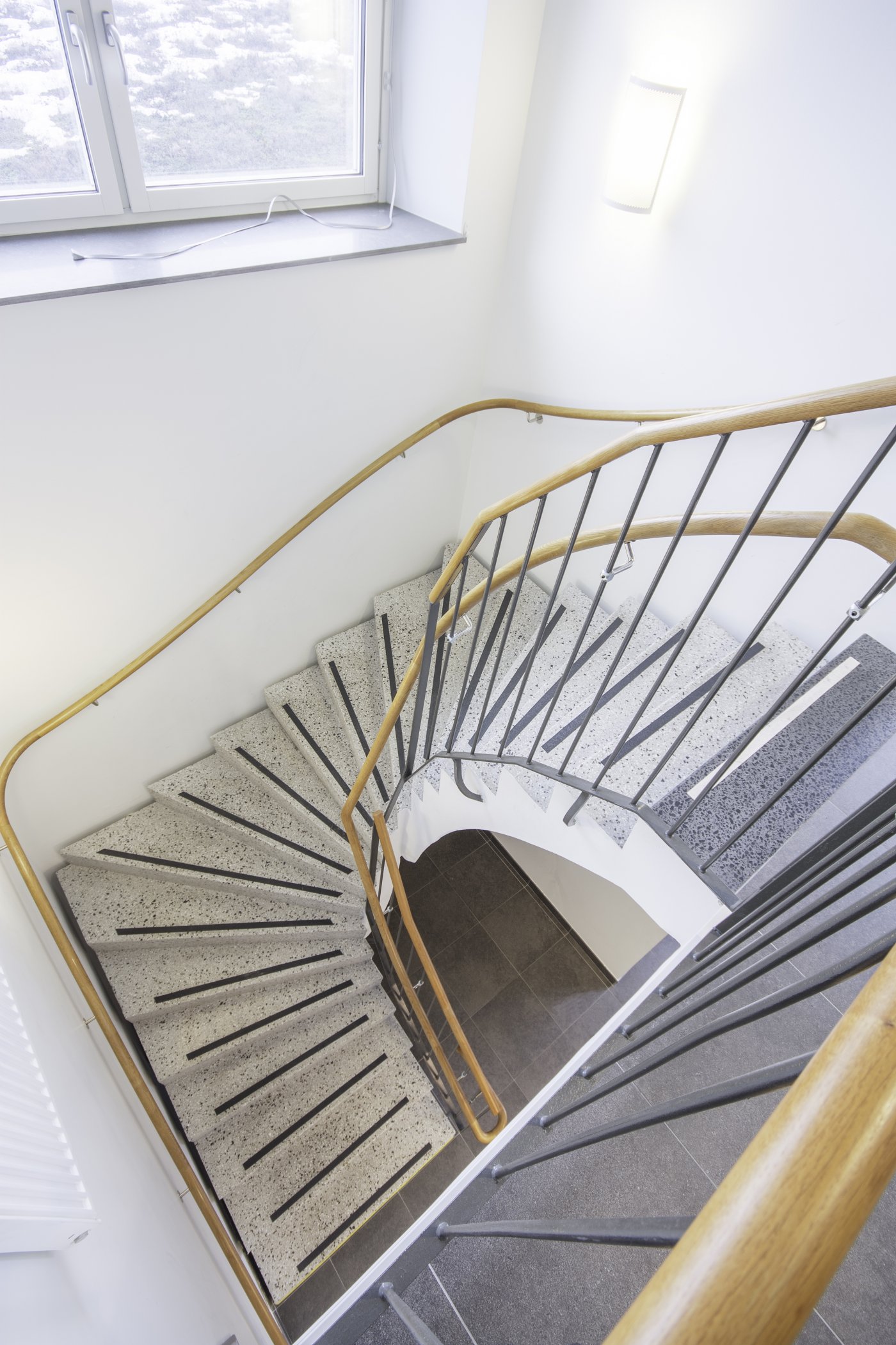 Svängda trappor - Strängbetong